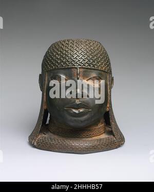 Headdress of the Oba (king) face depicts Oduduwa, the first king and ...
