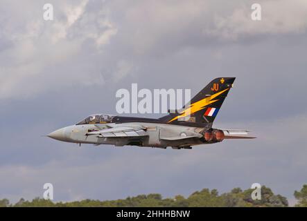 ZE734 Royal Air Force Panavia Tornado F3 jet fighter taking off from ...