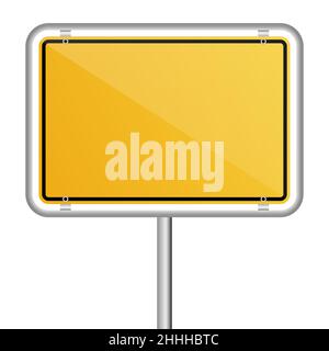 german town sign colored yellow with free copy space vector file Stock ...