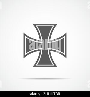Choppers cross icon in flat design. Vector Illustration. Colored ...