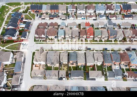 Markham houses drone view Stock Photo - Alamy