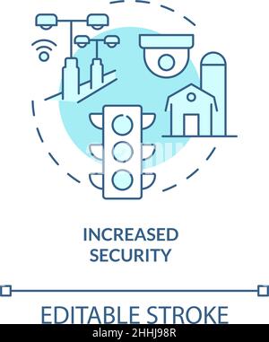 increased protection icon vector outline illustration Stock Vector ...