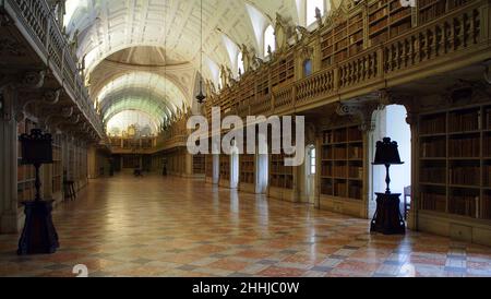 Library of the Palace of Mafra, 18th-century baroque Royal Palace and ...