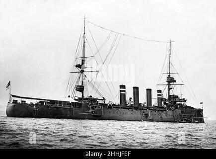 H.M.S. Hampshire, a Royal Navy cruiser. From a collection of printed ...