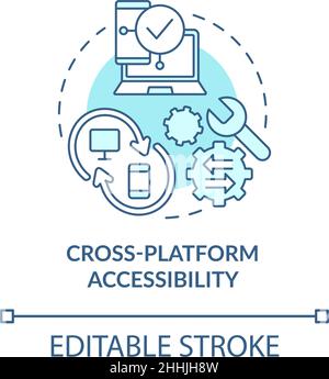 Cross platform accessibility concept icon Stock Vector Image & Art - Alamy