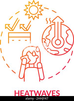 Heatwaves red concept icon Stock Vector Image & Art - Alamy