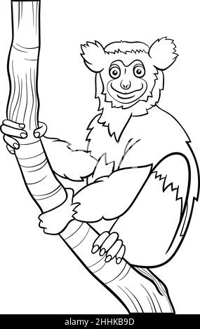 Cute Indri cartoon vector illustration Stock Vector Image & Art - Alamy