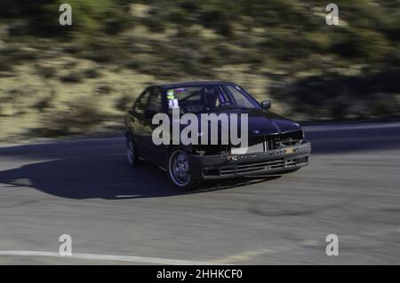 Black Modified and tuned BMW E34 for drifting on the track with motion ...