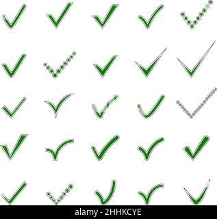 Vector black confirm icons set Stock Vector Image & Art - Alamy