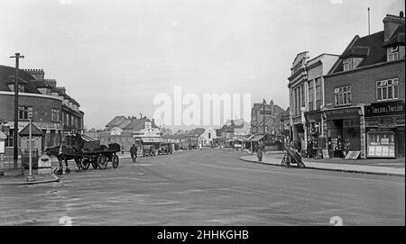 Station Road, Hayes town, Circa 1935 Stock Photo - Alamy
