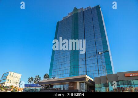 Torre de Hermosillo, facade of a building, offices and business center ...