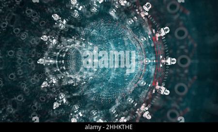 Jet engine x-ray transparent with particles Stock Photo - Alamy