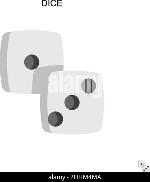 Dices vector icon. Modern, simple flat vector illustration for web site ...