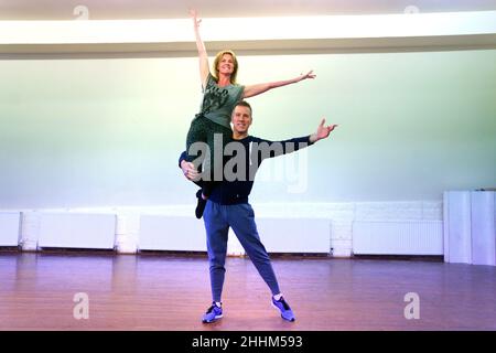 Ballroom dancers Anton Du Beke and Erin Boag during rehearsals for ...