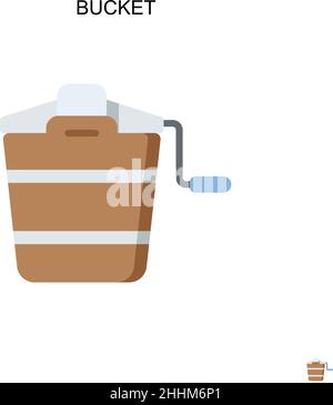 Bucket-1 Simple vector icon. Perfect color modern pictogram on editable ...