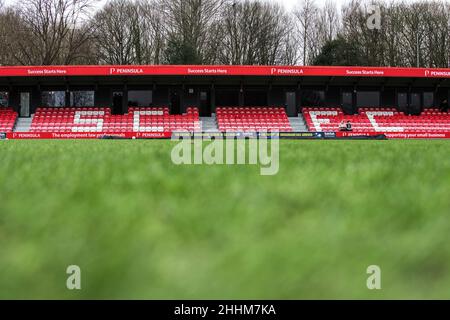 The Peninsula Stadium home of Salford City FC. Moor Lane, Salford Stock ...