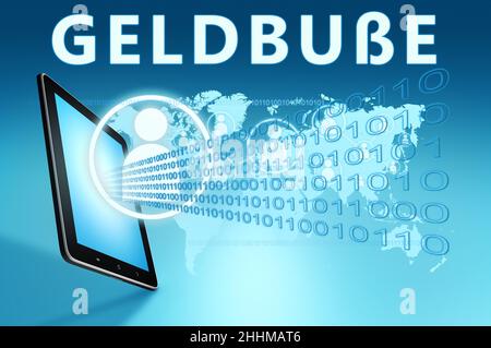 Geldbusse - german word for administrative fine or penalty - text ...