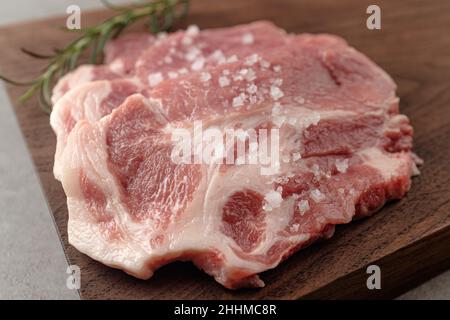 Trimmed and Fresh Pork Neck Stock Photo - Alamy