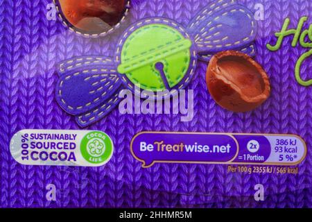 100% sustainably sourced cocoa - Cocoa Life symbol CocoaLife on packet ...