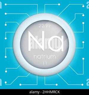 Na Sodium Chemical Element Periodic Table. Single vector illustration ...
