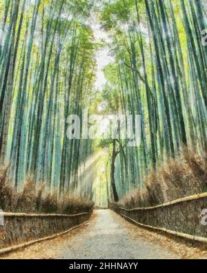 The best nature painting. Famous travel scene. Colorful and unique ...