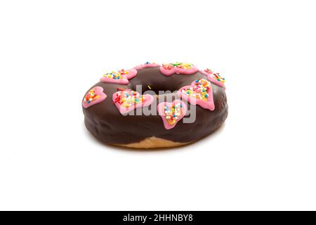 Chocolate exclusive dessert donut isolated on the white Stock Photo - Alamy