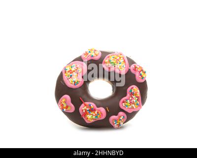 Chocolate exclusive dessert donut isolated on the white Stock Photo - Alamy