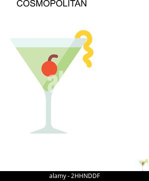 Cosmopolitan vector icon. . Modern, simple flat vector illustration for ...