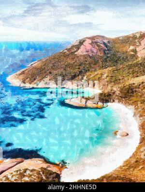The best nature painting. Famous travel scene. Colorful and unique ...