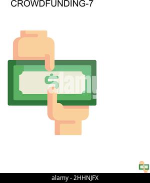 Crowdfunding computer icon. Outline crowdfunding computer vector icon ...