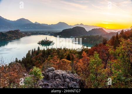 The silence of the ancient cities of Europe. Panoramic morning view of ...