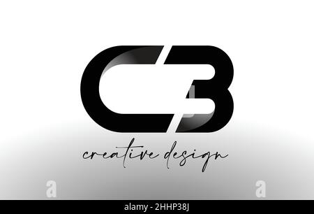 CB White Purple Lines Letter Logo. Creative Line Letters Design Vector ...