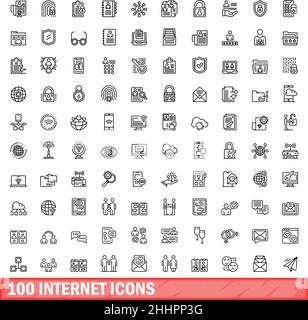 Acquaintance icons set. Outline set of acquaintance vector icons neon ...