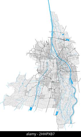 Augsburg map. Detailed map of Augsburg city administrative area ...