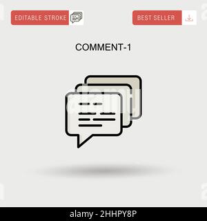 Comment icon Black line art vector in black and white outline set ...