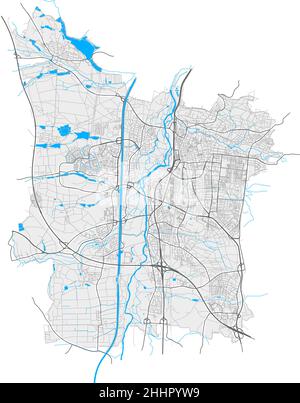 Street roads map of ERLANGEN, GERMANY Stock Vector Image & Art - Alamy