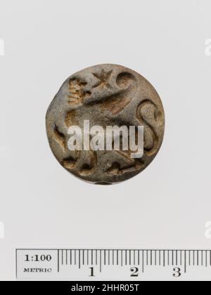 Micaceous stone lentoid seal, 2nd half of the 7th century B.C Stock ...
