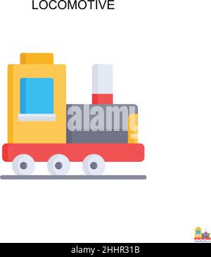 Steam locomotive silhouette icon. Editable vector Stock Vector Image ...
