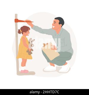 Body measurements isolated cartoon vector illustration Stock Vector ...