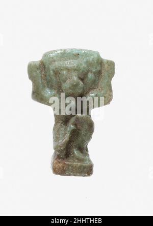 Shu amulet, Late Period, Dynasty 26–30, 664–332 B.C., From Egypt, Light ...