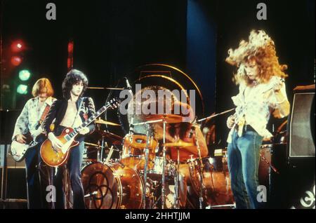 Led Zeppelin on stage circa 1970's Credit: Jeffrey Mayer / Rock ...