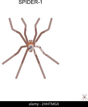 Simple spider icon. Insect. Editable vector Stock Vector Image & Art ...