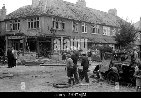 WW2 Air Raid Damage Air raid scenes at Bridlington Stock Photo - Alamy