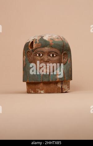 Canopic jar lid of Ukhhotep ca. 1981–1802 B.C. Middle Kingdom. Canopic ...