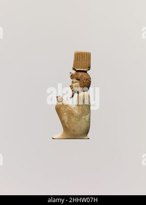 Inlay depicting the squatting god Anhur (Onuris), 4th century B.C Stock ...