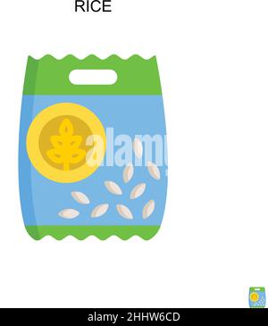 Simple rice grain icon. Editable vector Stock Vector Image & Art - Alamy