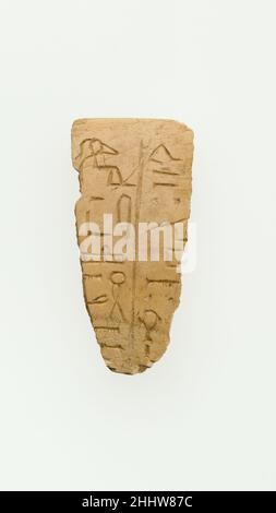 557436 A fragment of a magic wand illustrating a frog headed deity ...