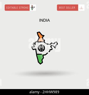 map with indian flag and gate building Stock Vector Image & Art - Alamy