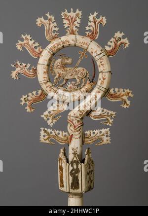 Crozier, early 14th century, North Italian, Bone and paint, Overall: 61 ...