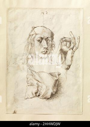 Self-portrait, Study of a Hand and a Pillow (recto); Six Studies of ...